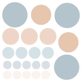 Stickers muraux en vinyle rondes mix marron et beige Circles1 | Maisons ...