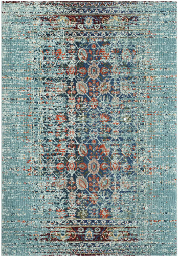 Tappeto a tessitura piatta turchese 240x340 Frencie | Maisons du Monde