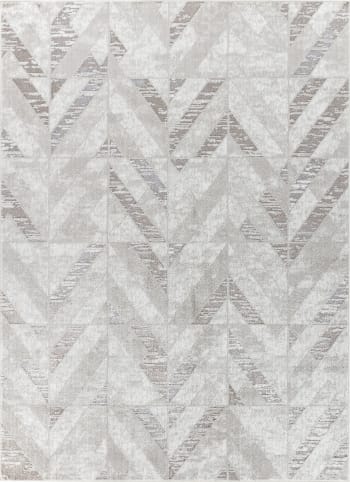 Alfombra shaggy moderna blanco/gris 160x213 Allie | Maisons du Monde