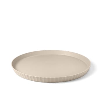 Bandeja ovalada opaca en polipropileno beige 37,5x15 cm Paestum ...