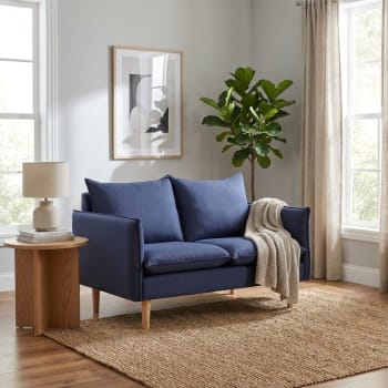 Divano 2 posti in tessuto tortora EMILY | Maisons du Monde