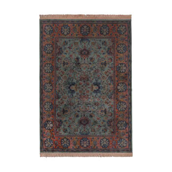 Tappeto piatto vintage classico effetto logoro grigio verde 200x300 2nd ...