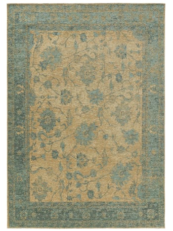 Tappeto a tessitura piatta turchese 240x340 Frencie | Maisons du Monde