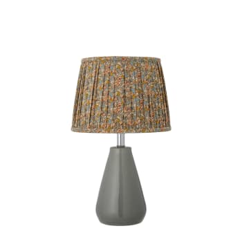 Lampe à poser en rotin et abat jour en tissu h32cm Lina | Maisons du Monde