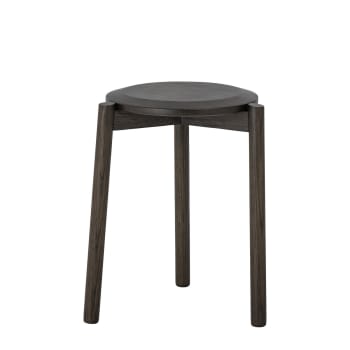 Runder Hocker aus Boucle Stoff mit Metallbeinen, 40x40cm Albane ...