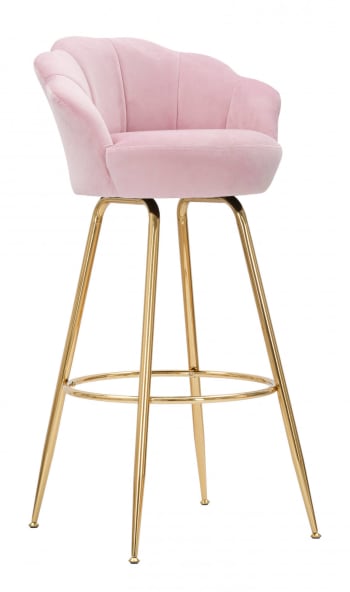 2er Set Designer-Hocker mit Samtbezug, rosa Cruiser | Maisons du Monde