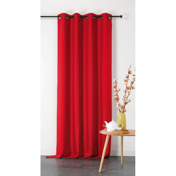 Rideau 100% coton rouge 150x250 Toile | Maisons du Monde