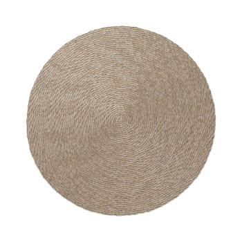 Tappeto rotondo in iuta intrecciata beige Ø 150 cm BRAGA | Maisons du Monde