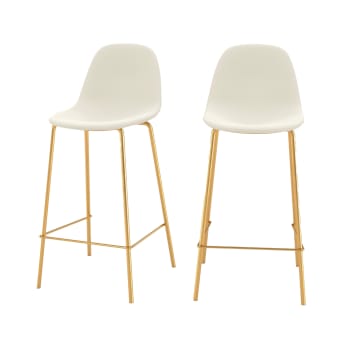 Sedia per isola centrale stile scandinavo bianca e quercia H66 Ice ...