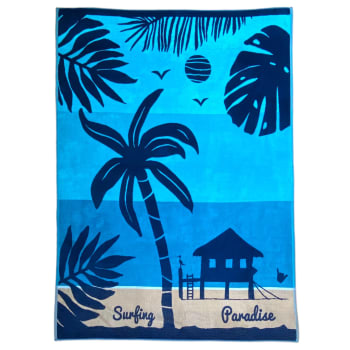 Toalla de playa de tejido rizado guadalmar 140 x 180 azul | Maisons du ...