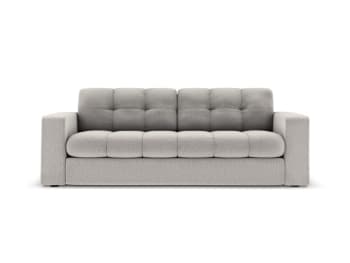 Sofá derecho 3 plazas de tela gris oscuro Jodie | Maisons du Monde