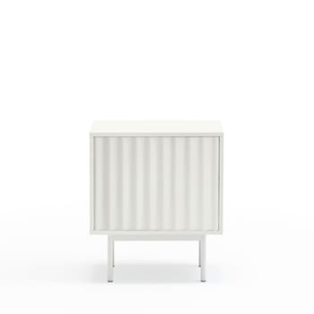 Table de chevet avec tiroir et cadre grège 50x34 cm Evo | Maisons du Monde