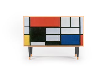 Sideboard bunt mit 3 Schubladen und 1 Tür L 115 cm KANDINSKY | Maisons ...
