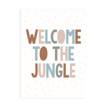 Poster per bambini Welcome to the jungle multicolore 30x40cm JUNGLE ...