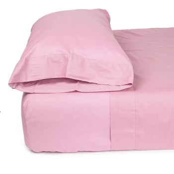 Funda de almohada 100% algodón rosa palo 50x75 cm (x2) (cama 150/160 ...