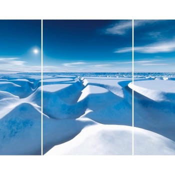 Triptyque sur toile rivière avec rocher 125x97 cm Grands espaces ...