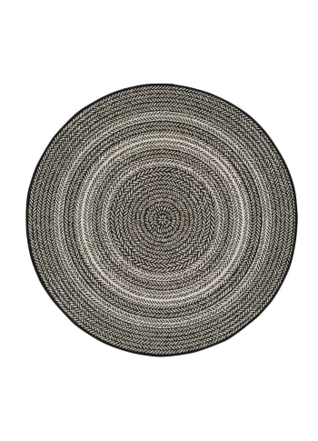 Tappeto rotondo in cotone riciclato verde con pompon D100 | Maisons du ...