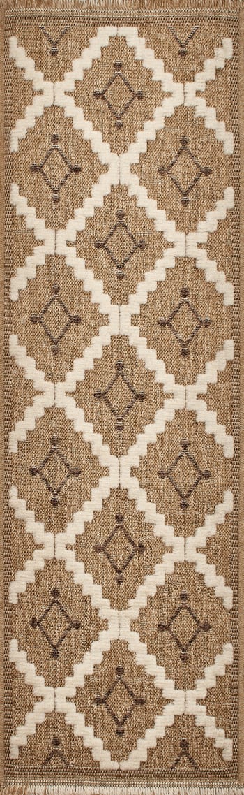 Tapis berbère motif ethnic, idéal pour une entrée, multicolore 60x110 Lyn5 ourika | Maisons du Monde