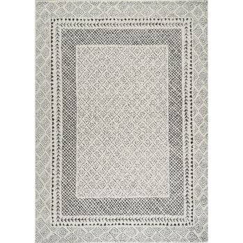 Skandinavischer Boho-Teppich Elfenbein/Schwarz 160x213 Ambre | Maisons ...