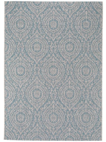 Tapis d'extérieur & intérieur beige/bleu 300x400 Cleo | Maisons du Monde