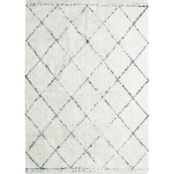 Tapis en coton losanges naturel-noir 190x290 Cotton | Maisons du Monde