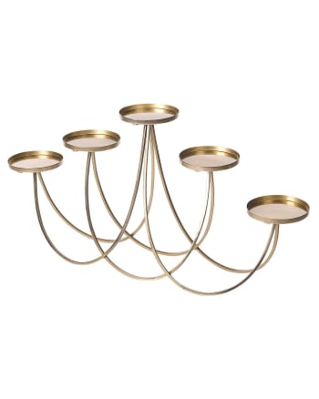 Candelabro de adviento en metal dorado Ace | Maisons du Monde
