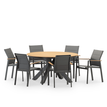 Ensemble table et chaises de jardin 6 places | Maisons du Monde