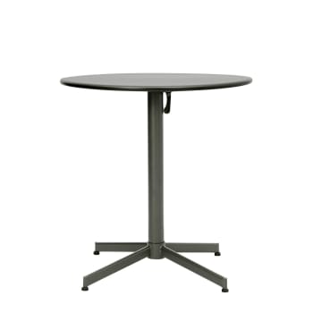 Table à manger ronde 2 personnes en marbre blanc et acier D60 BISTROT ...