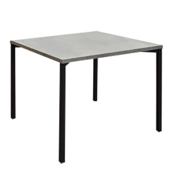 Tavolo da pranzo quadrato 70x70 con top in legno scuro CLINT | Maisons ...