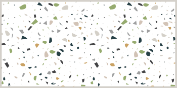 Tapis vinyle vert et gris terrazzo 48x198 cm TERRAZZO | Maisons du Monde