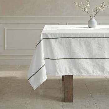 Nappe en 100% coton bio antitaches uni vert 140x240 cm Nature | Maisons ...