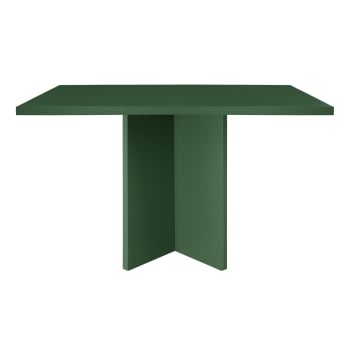 Mesa de comedor redonda tablero laminado de 3cm verde cedro 120cm ...