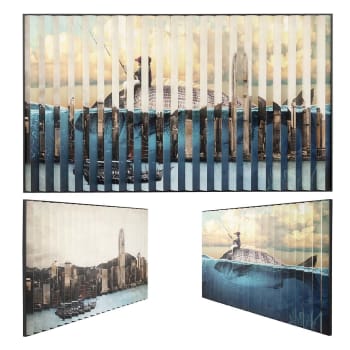 Tríptico de cristal colección de coches 240x160 Triptychon oldtimer | Maisons du Monde