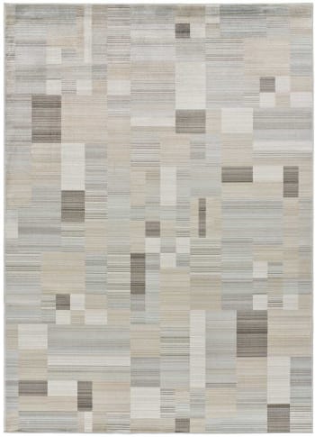 Tappeto salotto beige blu crema geometrico astratto 120x170 ASTHANE ...