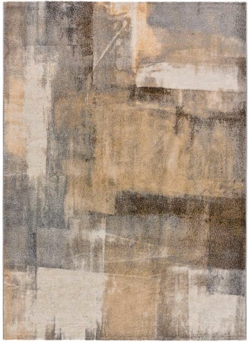 Geometrischer Shaggy-Teppich in Beige, 160X230 cm IRATI | Maisons du Monde