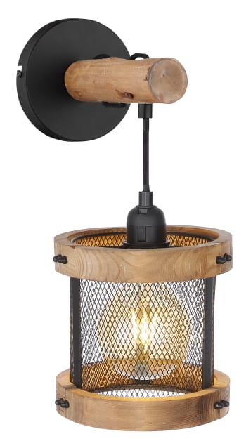 Wandleuchte aus Glas 1xG9, schwarz Berend | Maisons du Monde