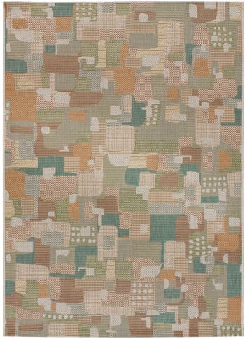 Tapetto in tessuto patchwork bicolore 160 x 230 cm | Maisons du Monde