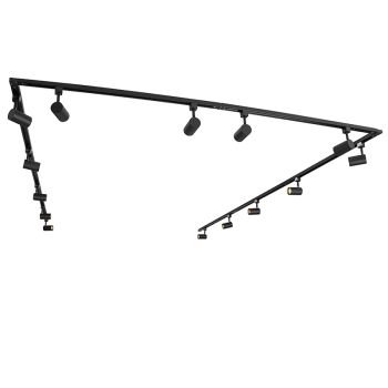 Spot de plafond linéaire LED noir minimaliste avec 5 points lumineux ...