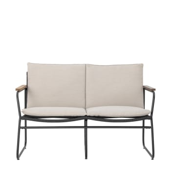 Divano 2 posti in tessuto tortora EMILY | Maisons du Monde