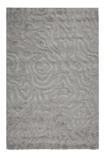 Tapis intérieur/extérieur à relief motif floral beige 120x170 Soul jack | Maisons du Monde