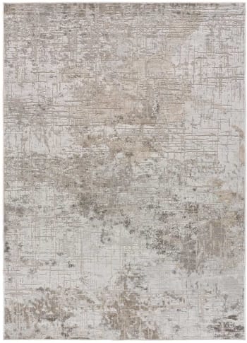 Tappeto da soggiorno classico beige crema grigio fiori 200x300 VALLEY ...
