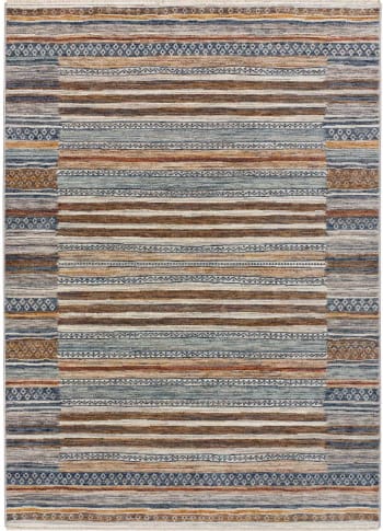 Vintage-Teppich mit Fransen in erdigen Farben, 100x150 cm Samarkand ...