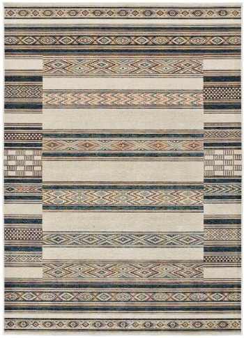 Tapis en viscose ethnique beige/rouille 135x195 cm Antalia | Maisons du ...