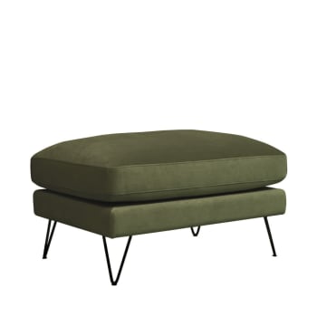 Pouf en tissu vert sauge Onyx | Maisons du Monde