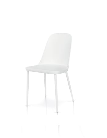 Sedia per isola centrale in tessuto bouclé bianco H65 Ginette | Maisons ...