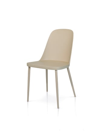 Sedia scandinava tessuto curry gambe metallo nero(x2) Cancun | Maisons ...