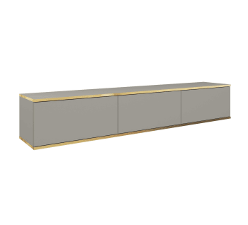 Mueble para TV efecto madera Crema y Dorado ORO | Maisons du Monde