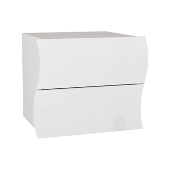 Comodino effetto legno bianco lucido 50x34h49 cm Nashville | Maisons du ...