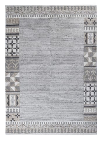 Tapetto in tessuto patchwork bicolore 160 x 230 cm | Maisons du Monde