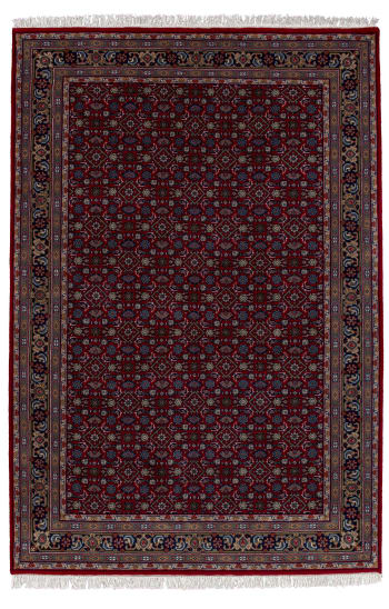 Tappeto fine tessuto a macchina in lana e viscosa Rosso 80x200 cm ...